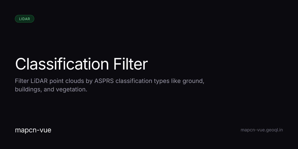 Classification Filter - LiDAR Examples - mapcn-vue